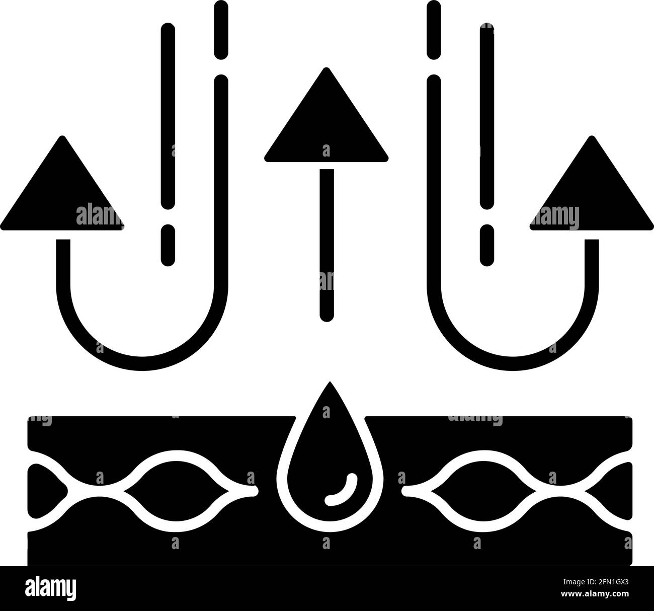 Membrane textile quality black glyph icon Stock Vector Image & Art - Alamy