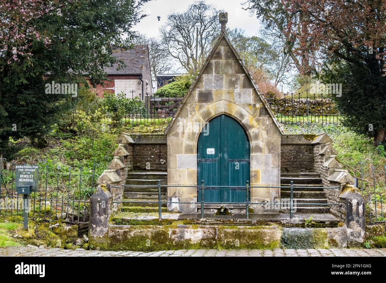 Brindley Memorial, Wormhill Stock Photo - Alamy