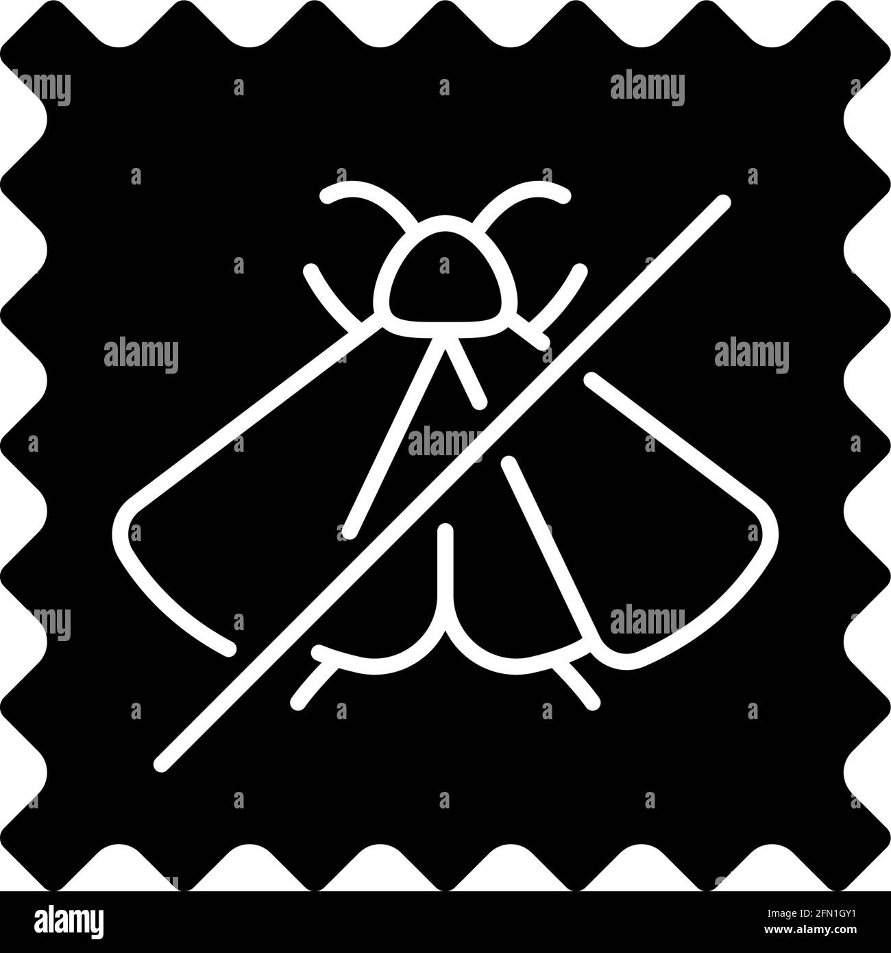 Moth repellent fabric feature black glyph icon Stock Vector Image & Art ...