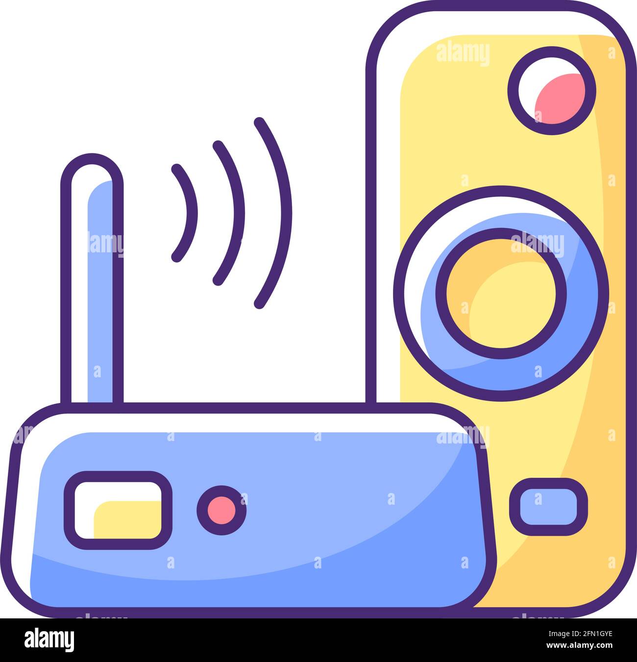 Media streaming device RGB color icon Stock Vector Image & Art - Alamy