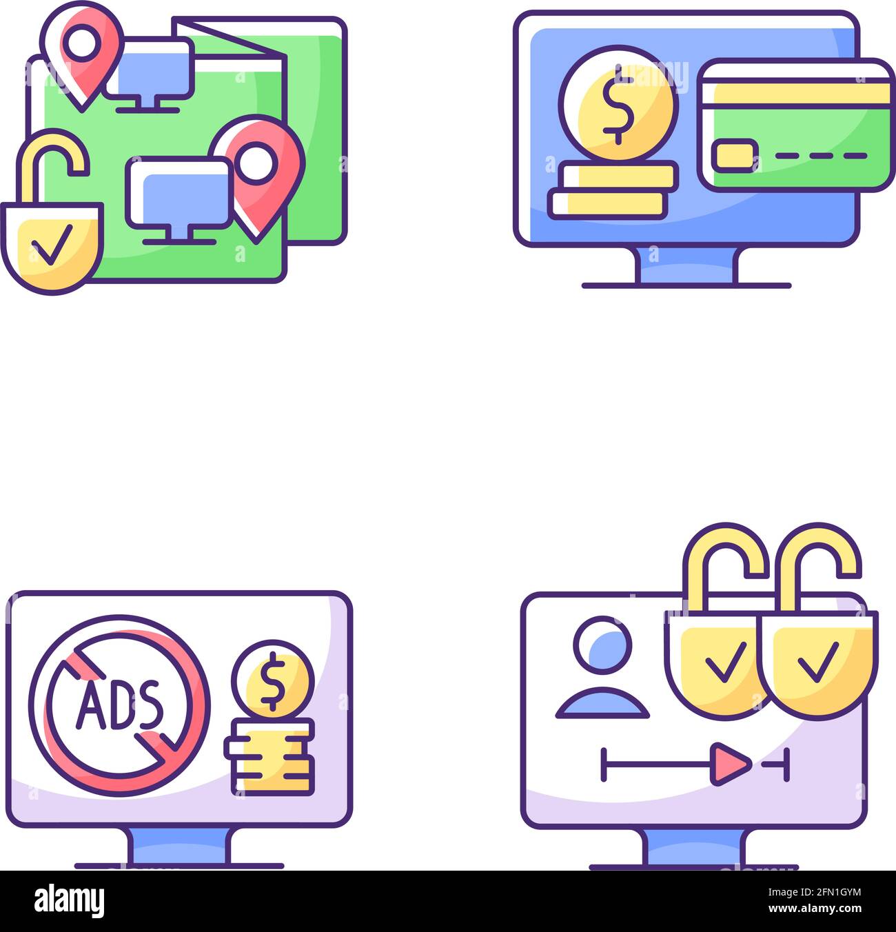 Rgb color profile icon cartoon Stock Vector Images - Alamy