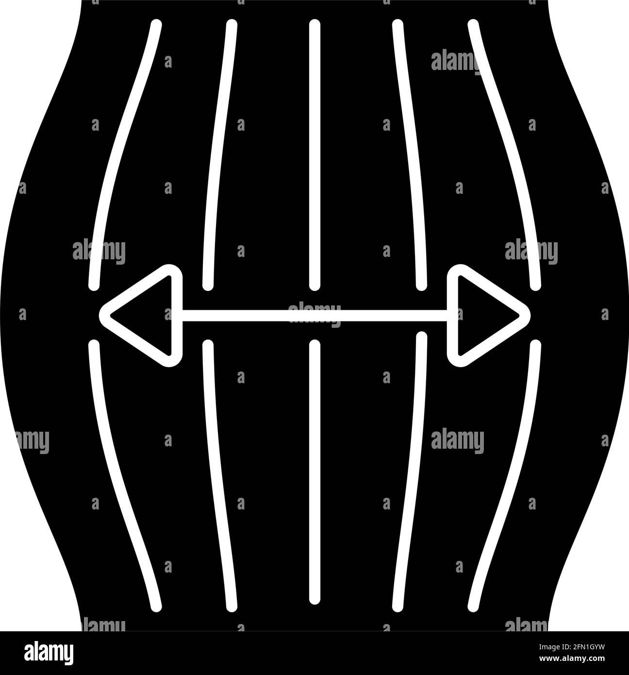 Stretch fabric property black glyph icon Stock Vector Image & Art - Alamy