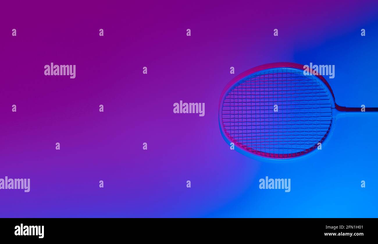 Badminton racket in vibrant bold gradient holographic neon colors Stock ...