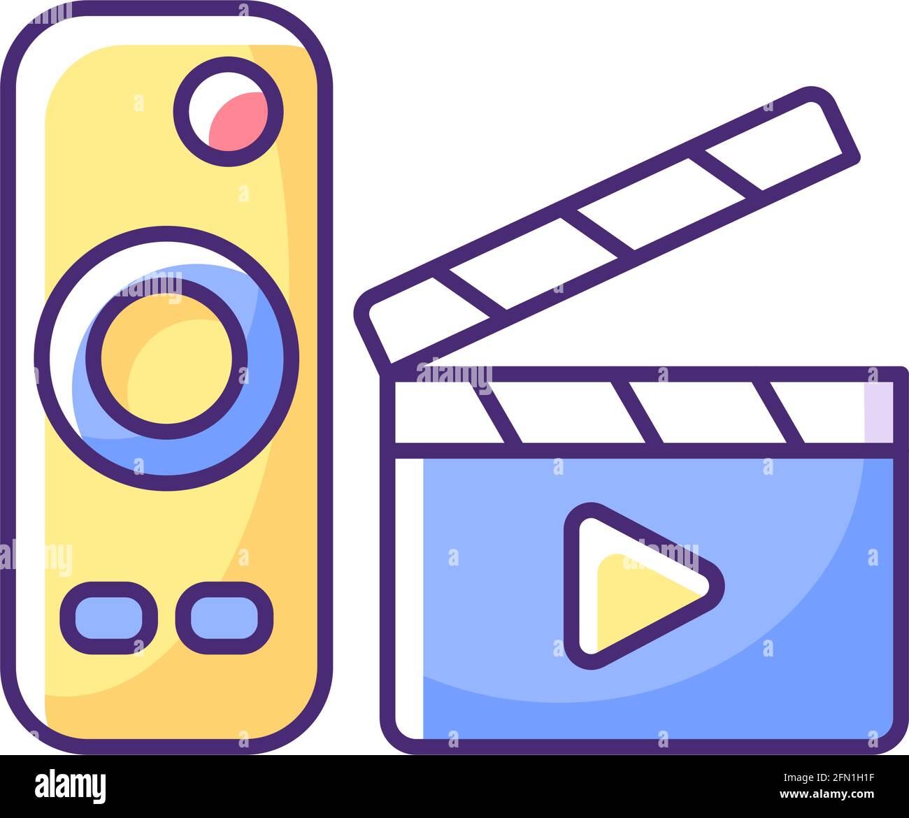 Movies streaming RGB color icon Stock Vector Image & Art - Alamy