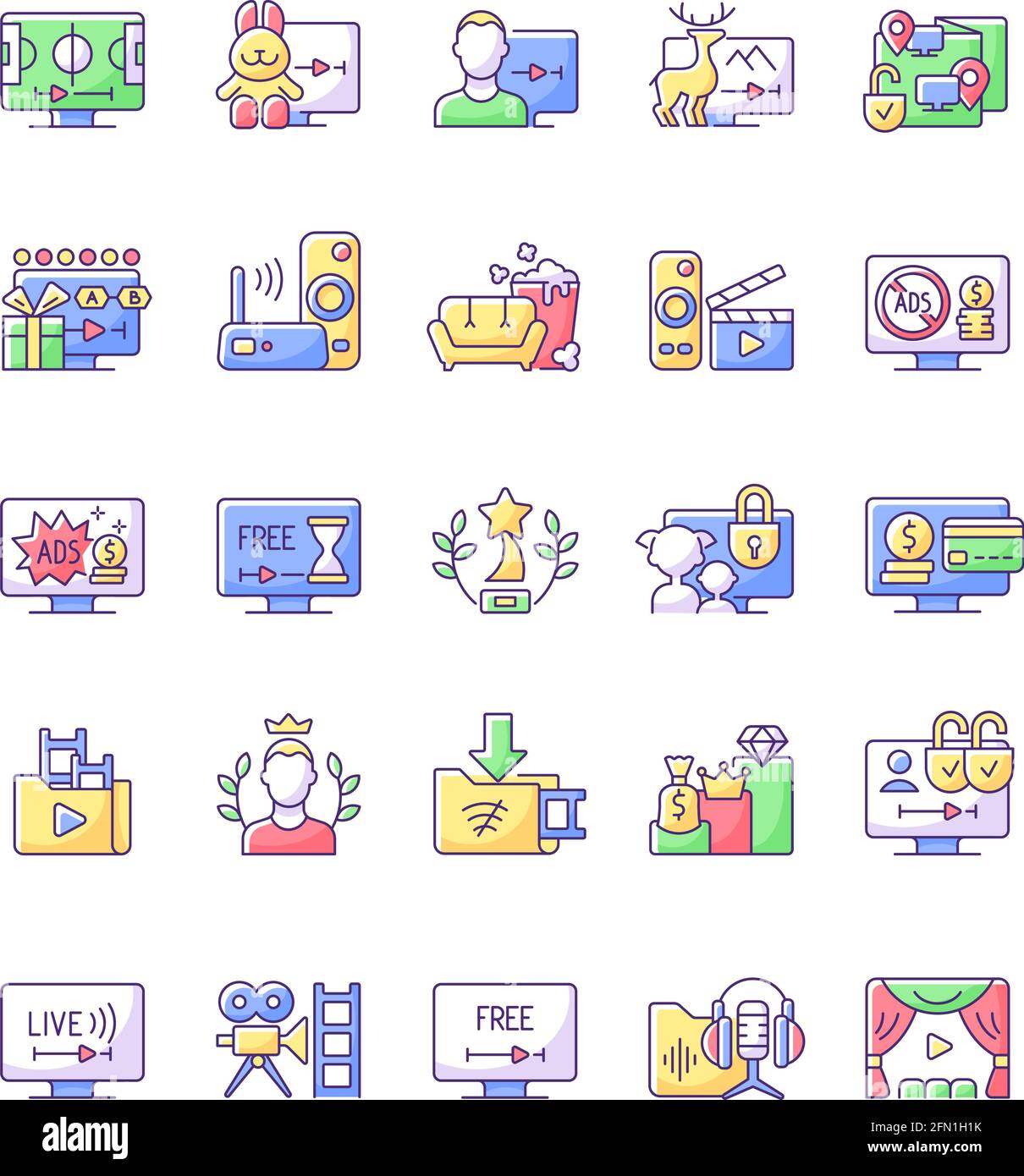 Streaming services logo Stock Vector Images - Alamy