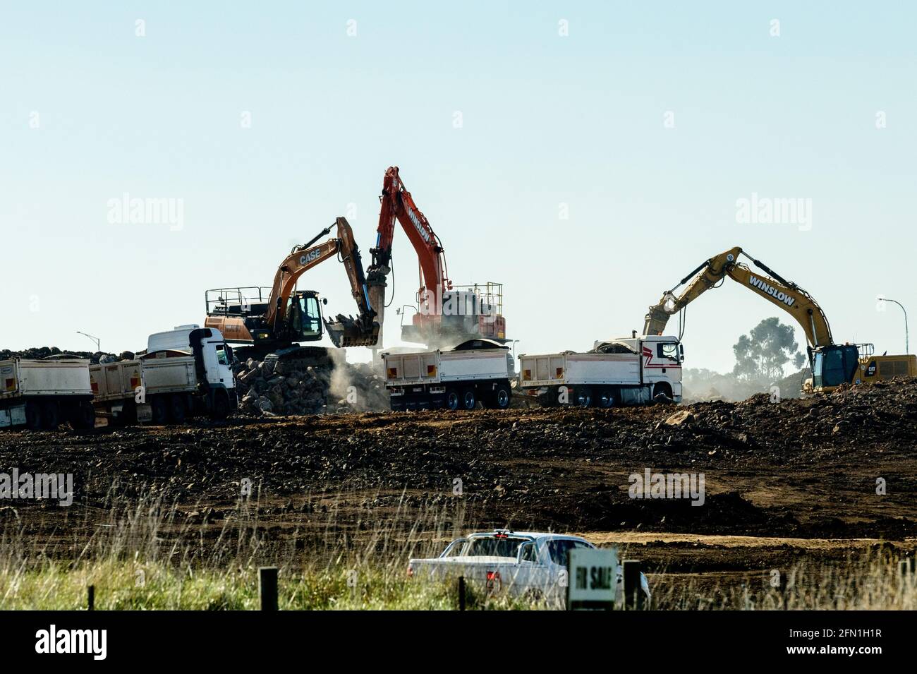 Ripping up Farmland to create Urban Sprawl Stock Photo - Alamy