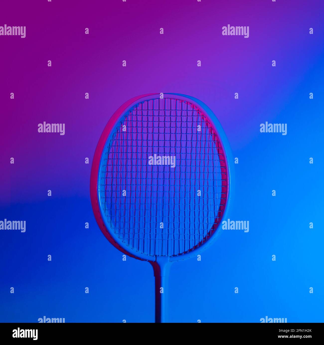 Badminton racket in vibrant bold gradient holographic neon colors Stock ...