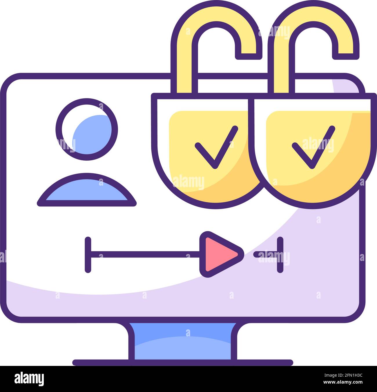 Multiple viewer profiles RGB color icon Stock Vector Image & Art - Alamy