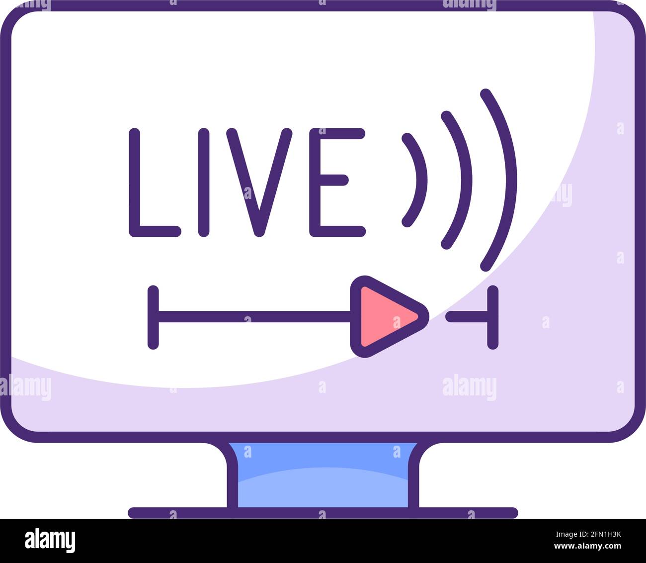 Live TV RGB color icon Stock Vector Image & Art - Alamy