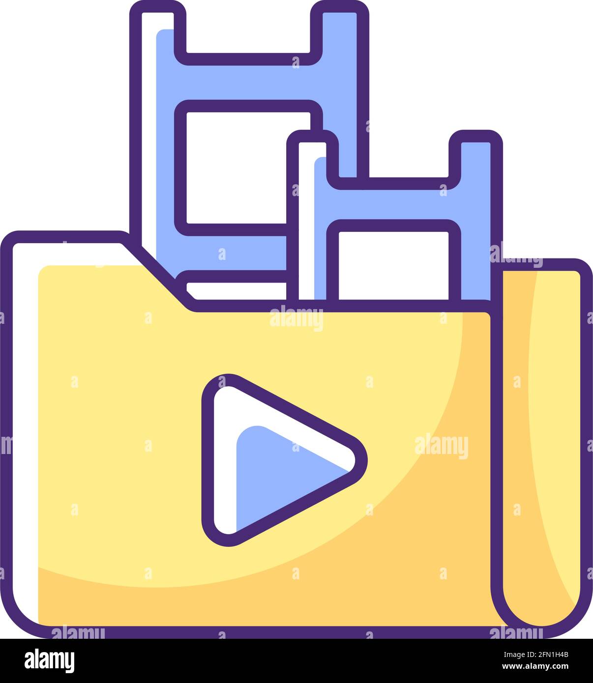 Streaming service library RGB color icon Stock Vector Image & Art - Alamy