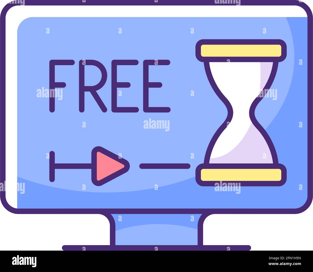 Free trial option RGB color icon Stock Vector Image & Art - Alamy