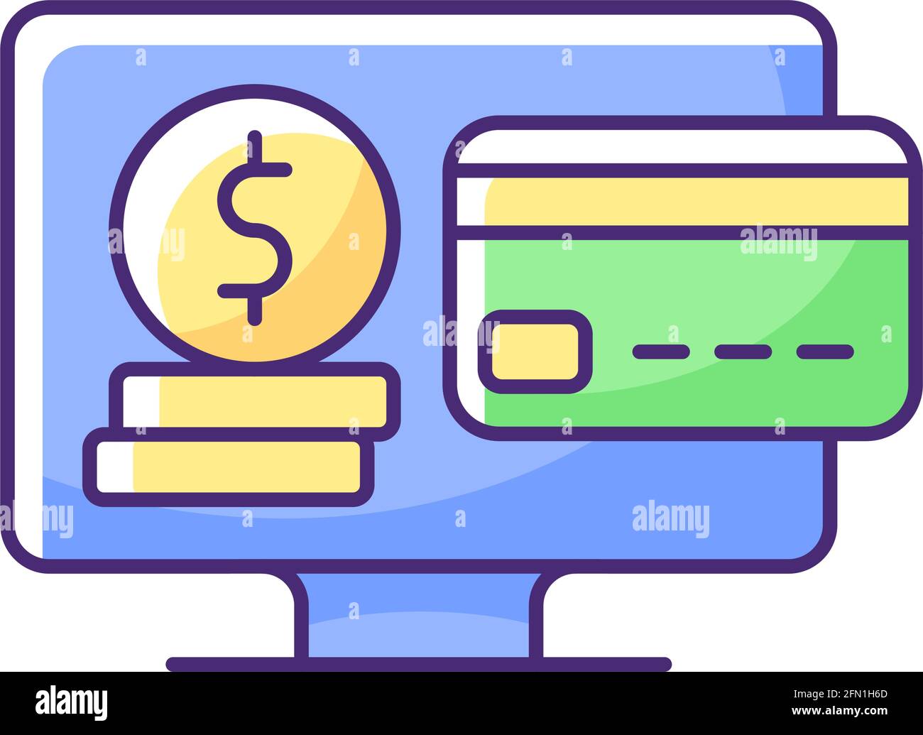 Subscription fee RGB color icon Stock Vector Image & Art - Alamy