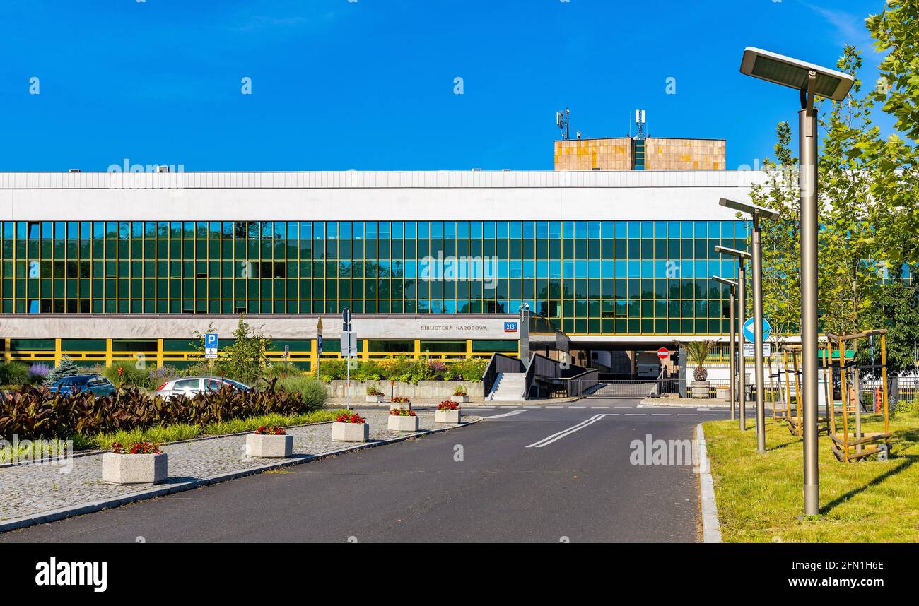 Warsaw, Poland - July 26, 2020: Main building and entrance to National ...