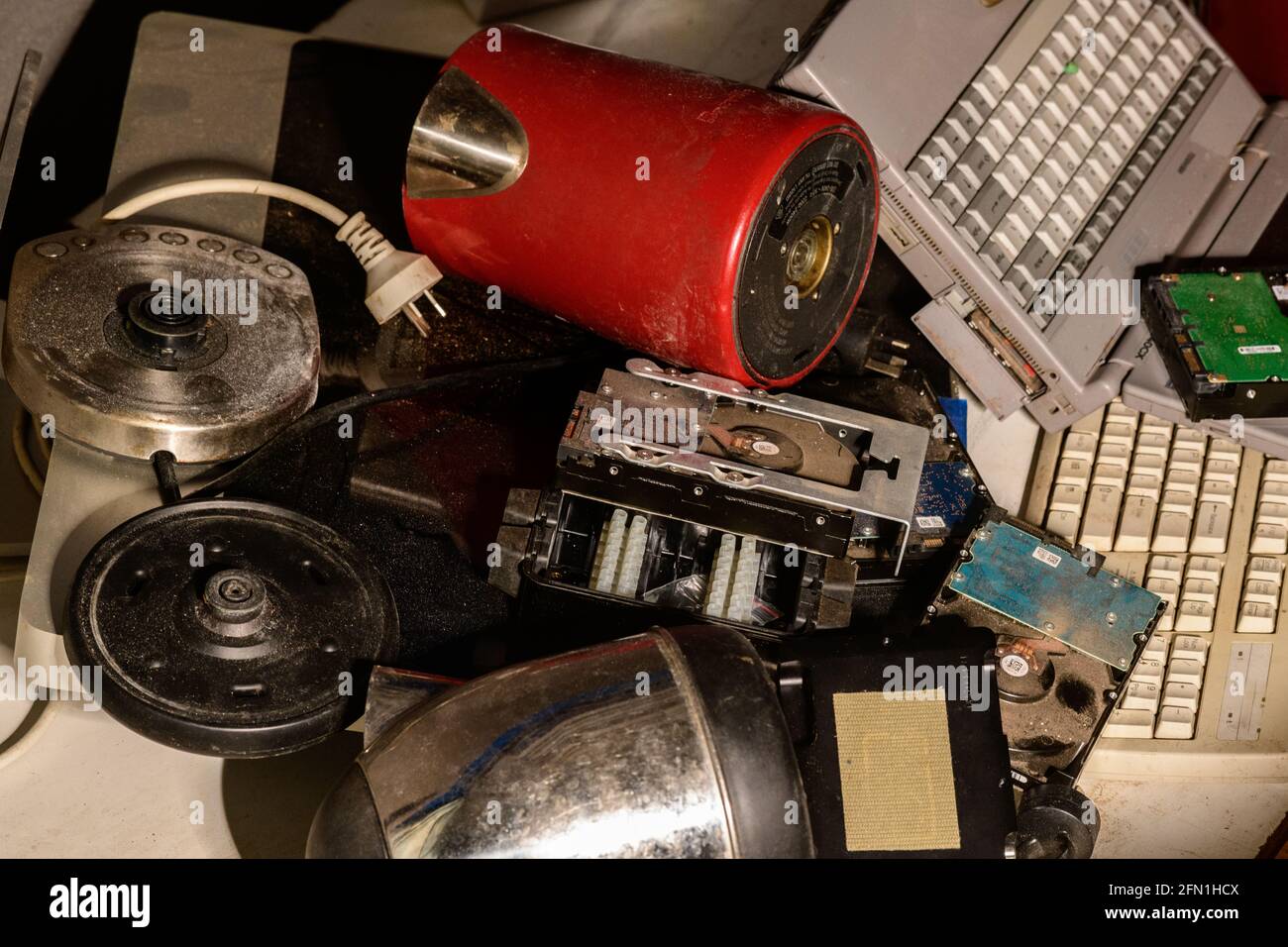 Electrical or E-Waste awaiting reuse refurbishment or recycling Stock ...