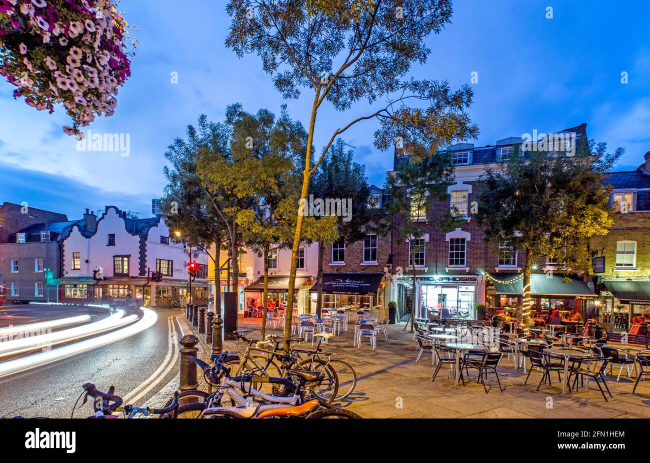 Battersea Square at Night London UK Stock Photo - Alamy