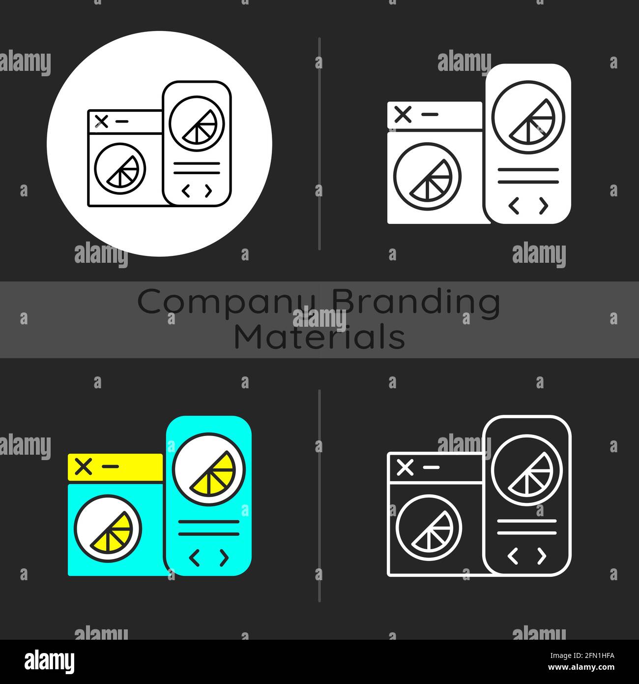 Branded SM profile dark theme icon Stock Vector Image & Art - Alamy