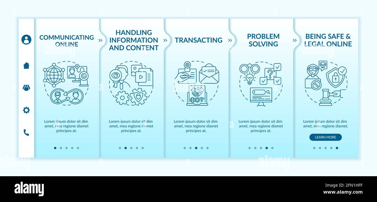 Essential digital skills onboarding vector template Stock Vector Image & Art - Alamy