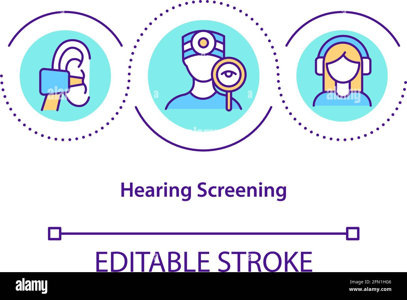 Hearing conceptual illustration Stock Vector Images - Alamy