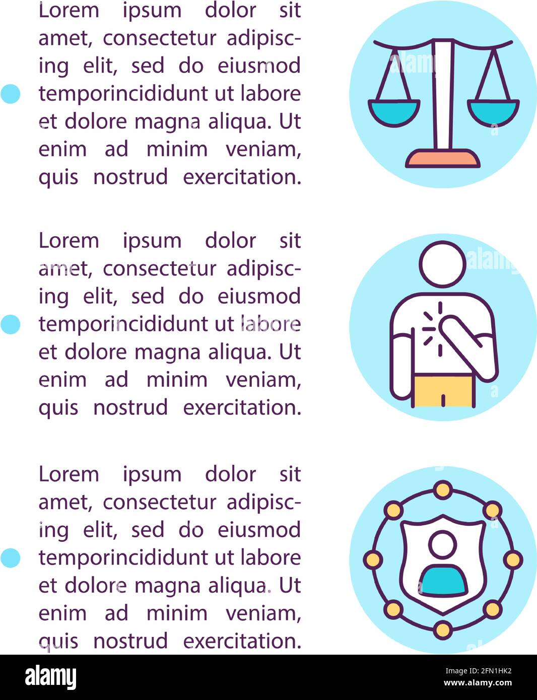 Corporate values concept line icons with text Stock Vector Image & Art ...