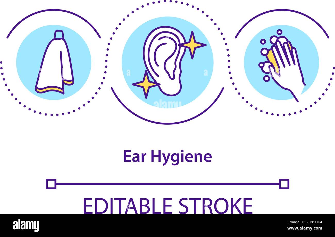 Ear hygiene concept icon Stock Vector Image & Art - Alamy