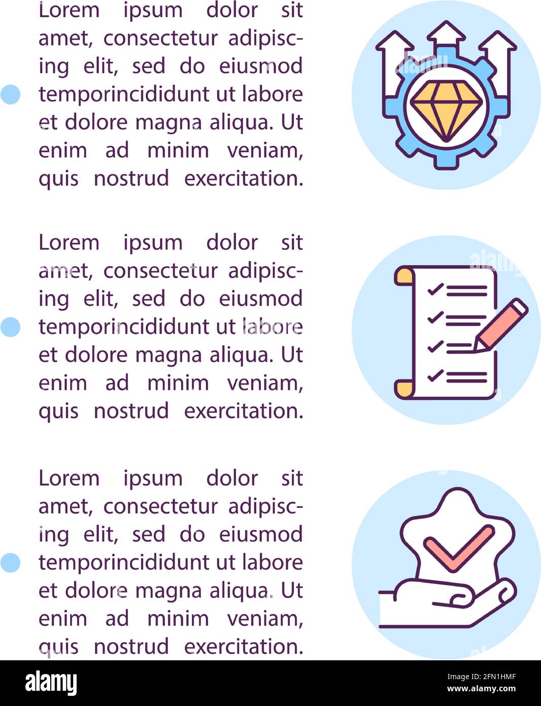 Setting expectations concept line icons with text Stock Vector Image ...