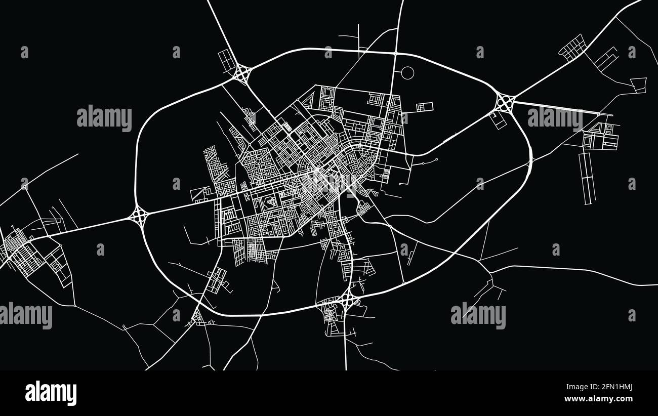 Urban vector city map of Ar Rass, Saudi Arabia, Middle East Stock ...