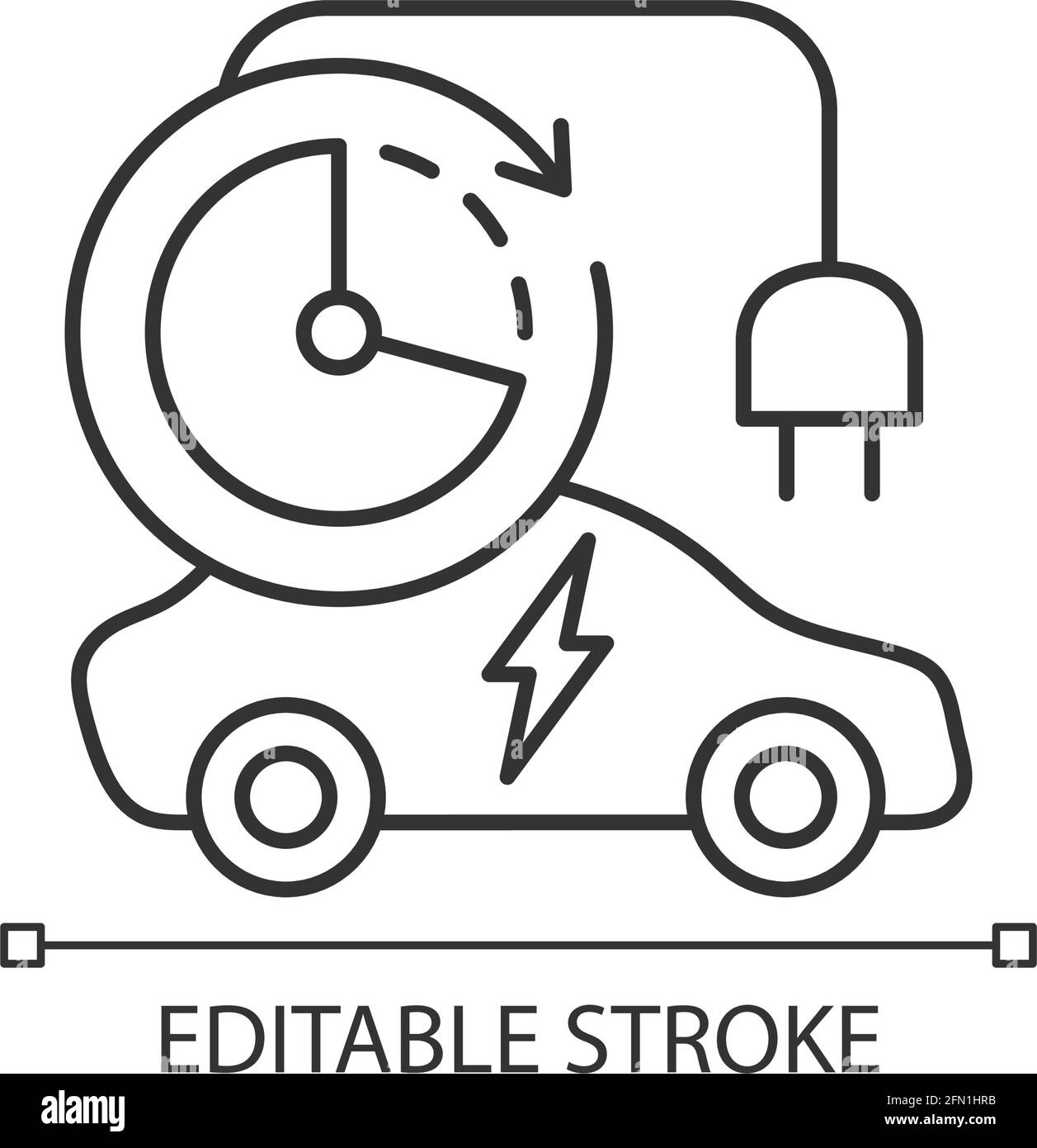 Charging time linear icon Stock Vector Image & Art - Alamy
