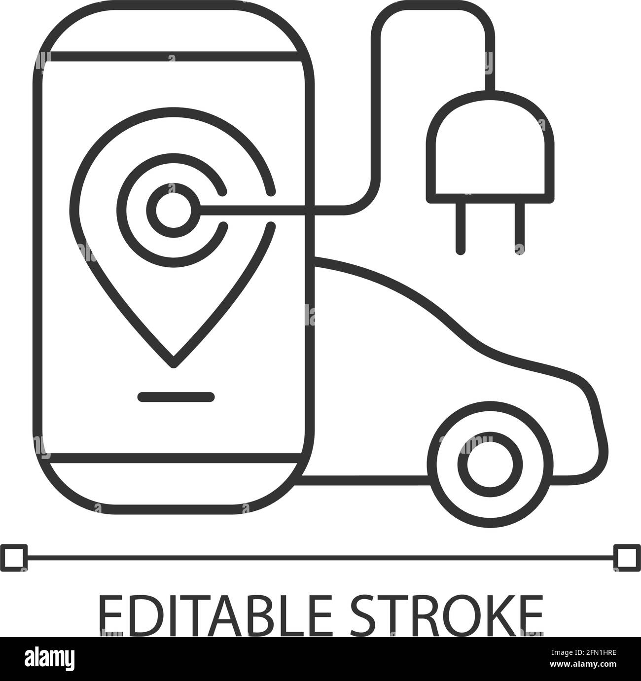 EV charging app linear icon Stock Vector Image & Art - Alamy