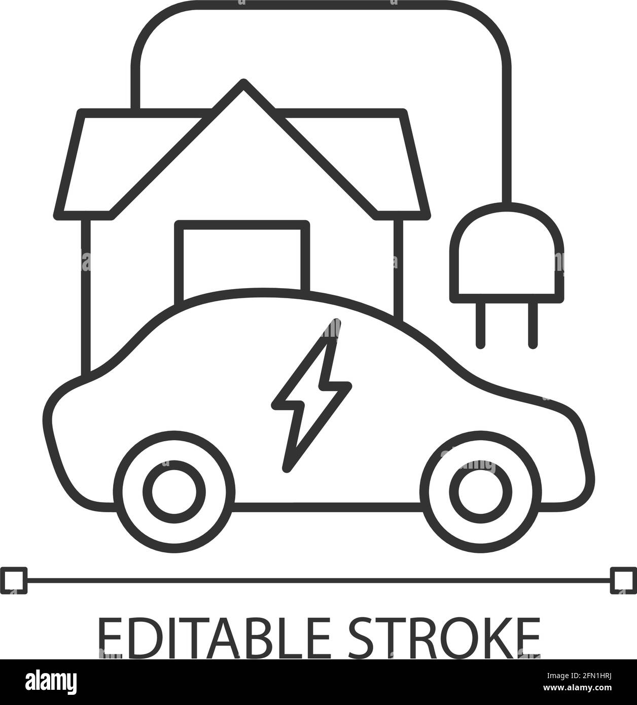 Home EV charging point linear icon Stock Vector Image & Art - Alamy