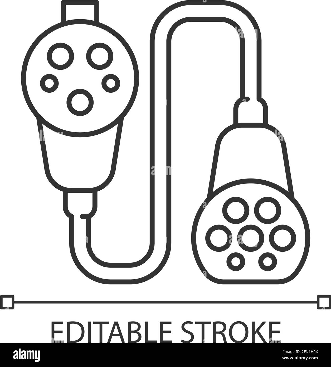 Charging adapter and converter linear icon Stock Vector Image & Art - Alamy
