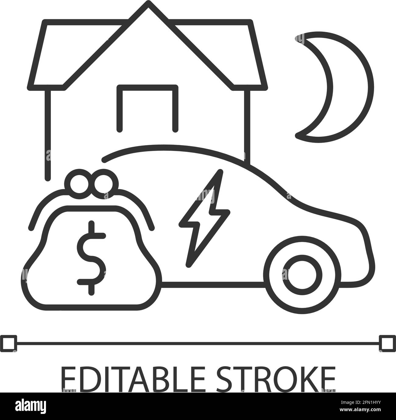 EV energy tariff linear icon Stock Vector Image & Art - Alamy