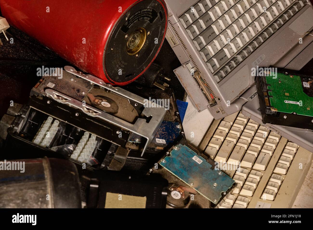 Electrical or E-Waste awaiting reuse refurbishment or recycling Stock ...