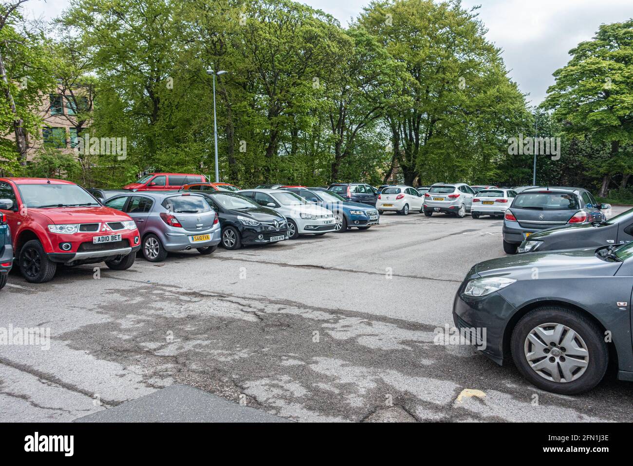 Rotherham District General Hospital overflowing public car park Stock ...