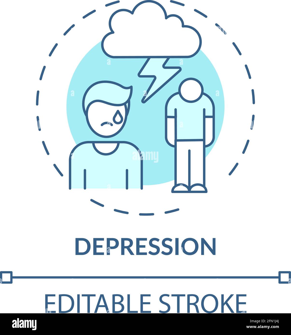 Depression blue concept icon Stock Vector Image & Art - Alamy