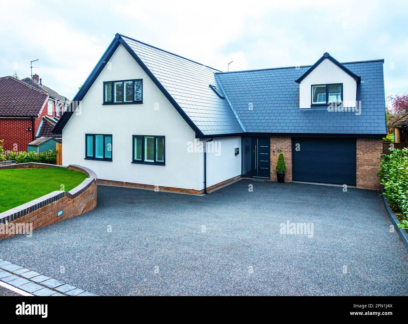Pristine newly converted dorma bungalow Stock Photo - Alamy