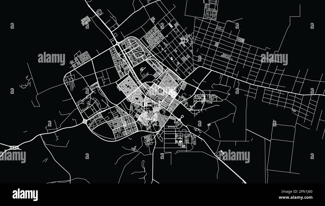 Urban vector city map of Tabuk, Saudi Arabia, Middle East Stock Vector ...