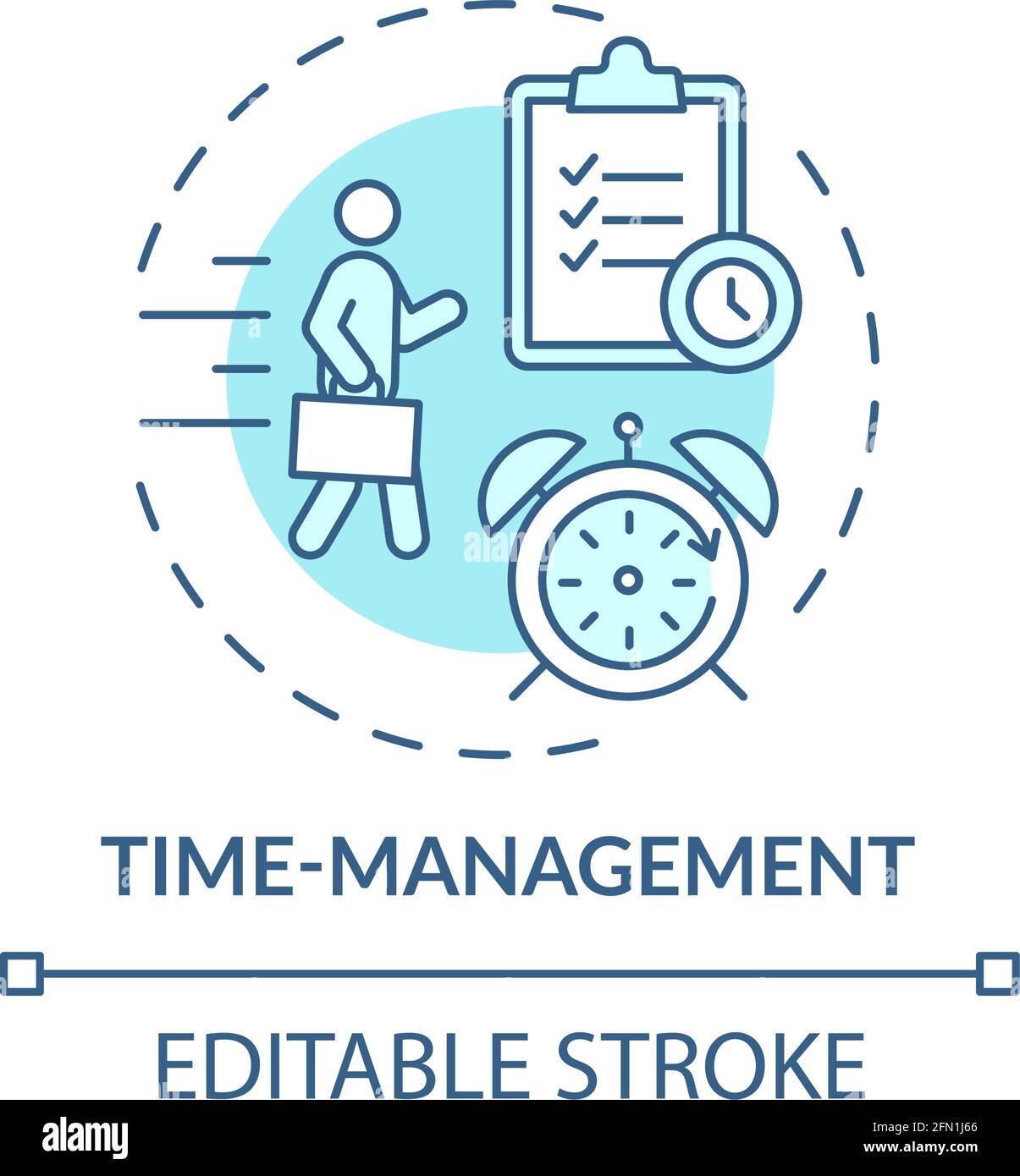 Time management blue concept icon Stock Vector Image & Art - Alamy
