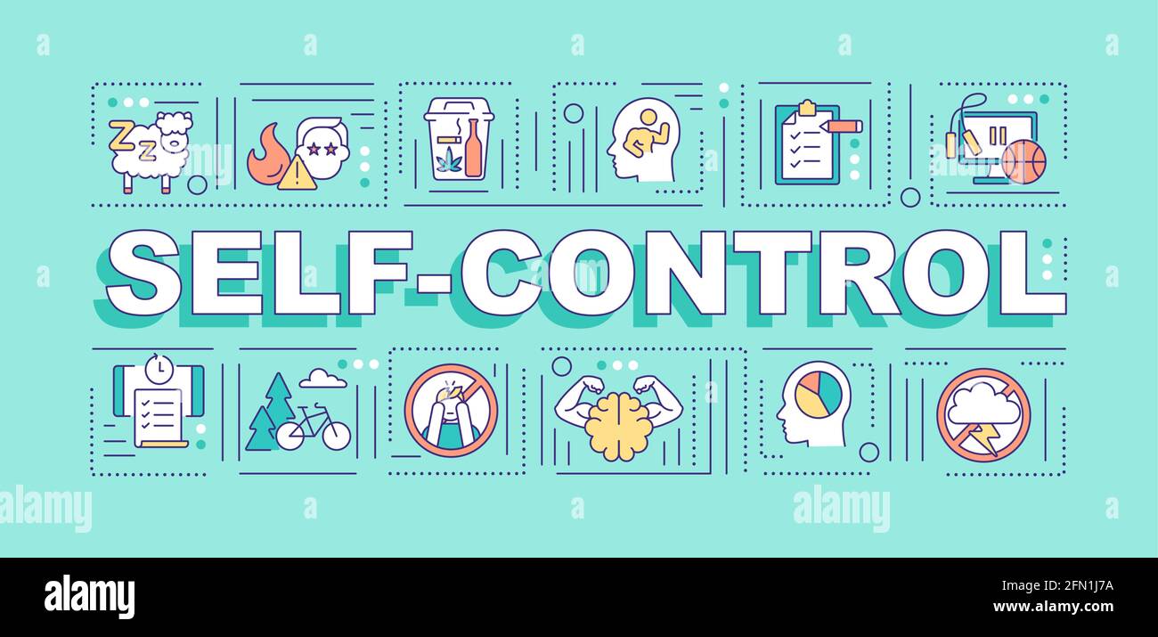 Self control word concepts banner Stock Vector Image & Art - Alamy