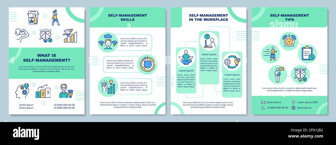 Self management brochure template Stock Vector Image & Art - Alamy