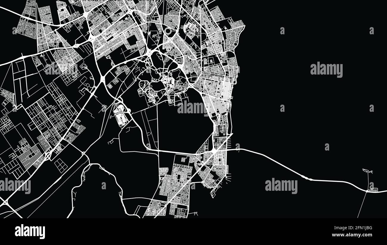 Urban vector city map of Khobar, Saudi Arabia, Middle East Stock Vector ...
