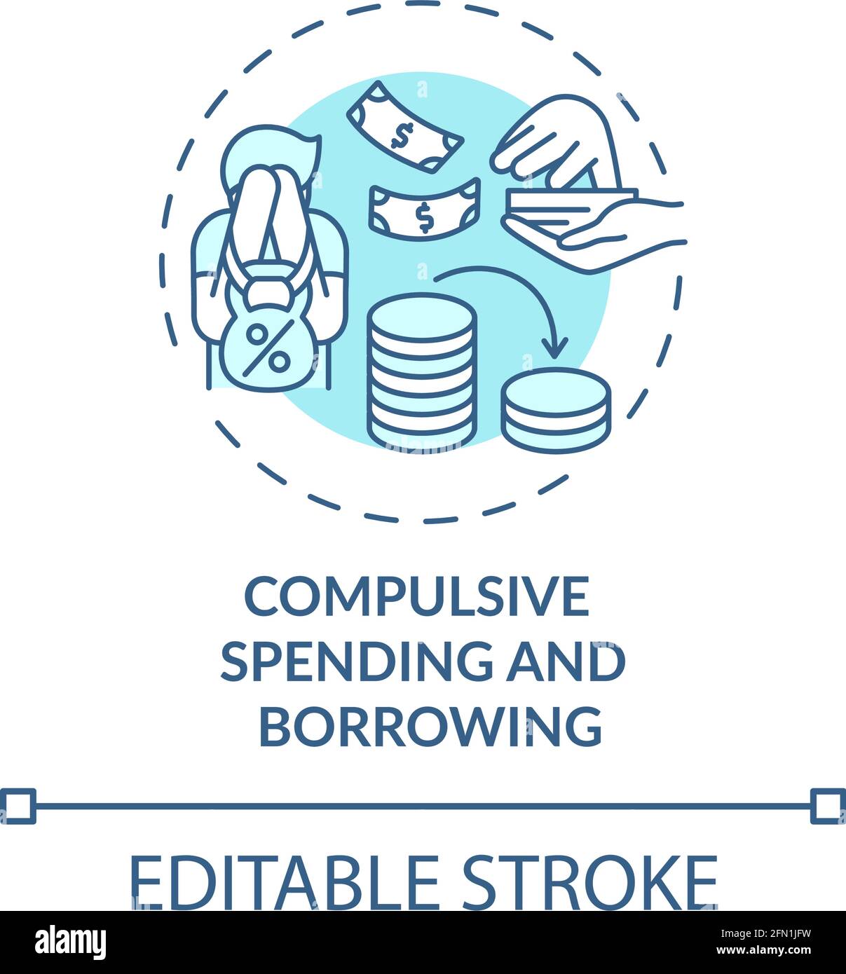 Compulsive loan Stock Vector Images - Alamy