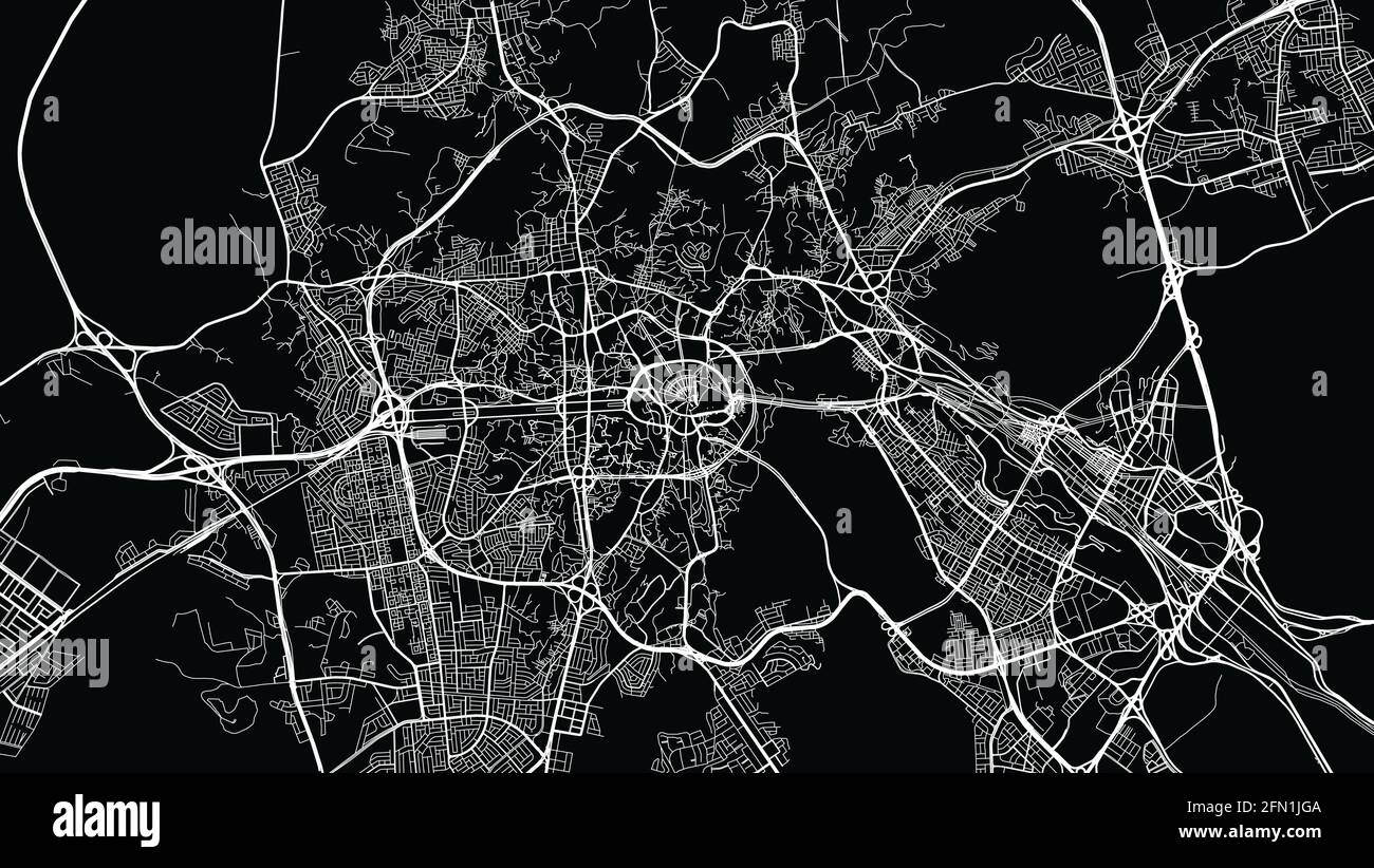 Urban vector city map of Mecca, Saudi Arabia, Middle East Stock Vector ...