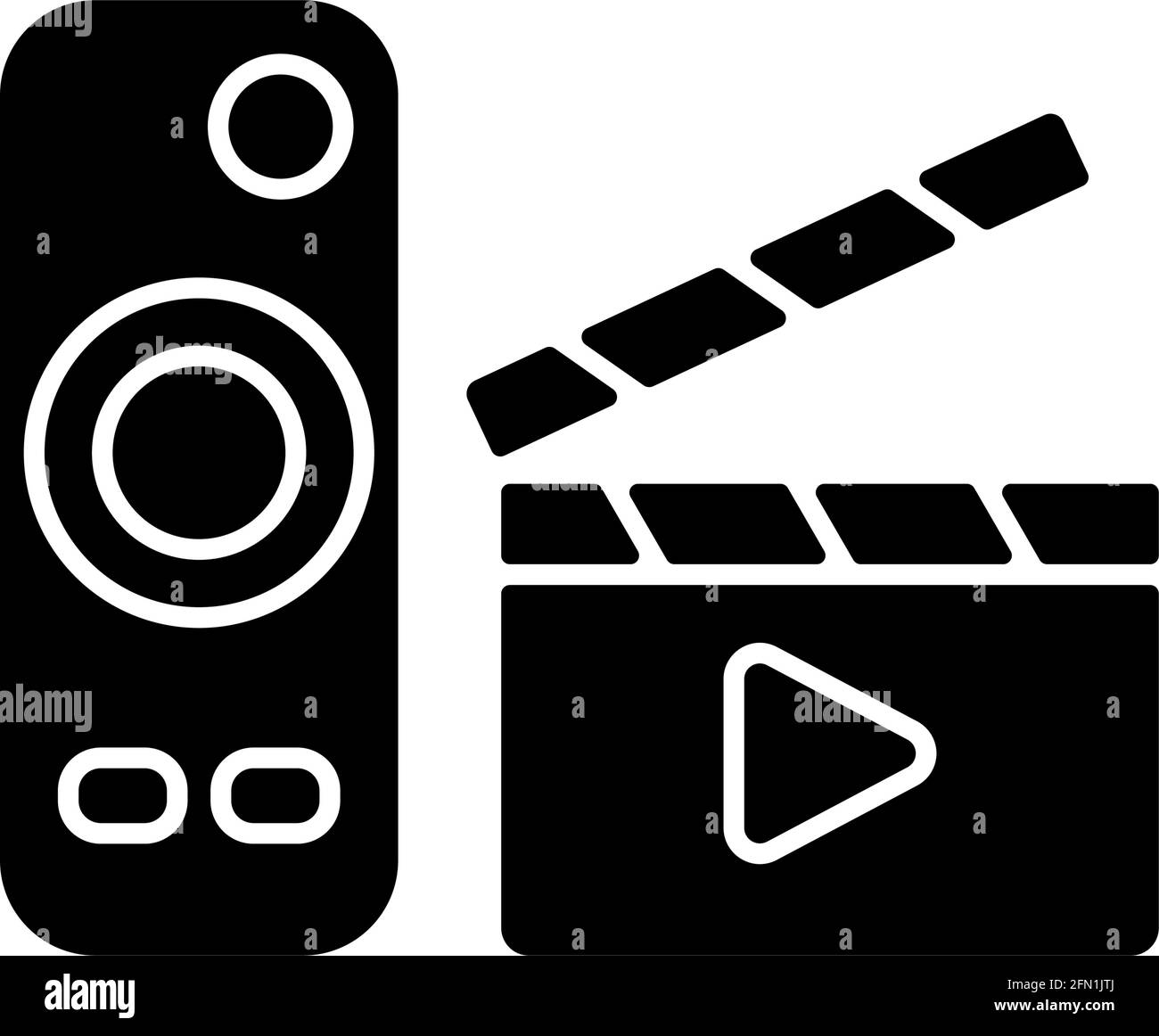 Movies streaming black glyph icon Stock Vector Image & Art - Alamy