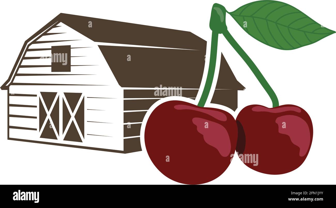 Cherry farm Stock Vector Images - Alamy