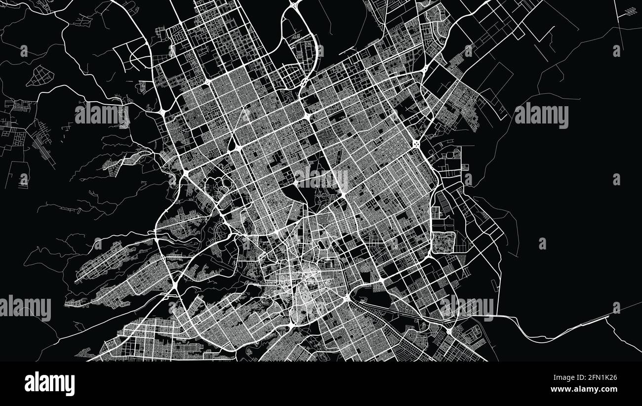 Urban vector city map of Riyadh, Saudi Arabia, Middle East Stock Vector ...