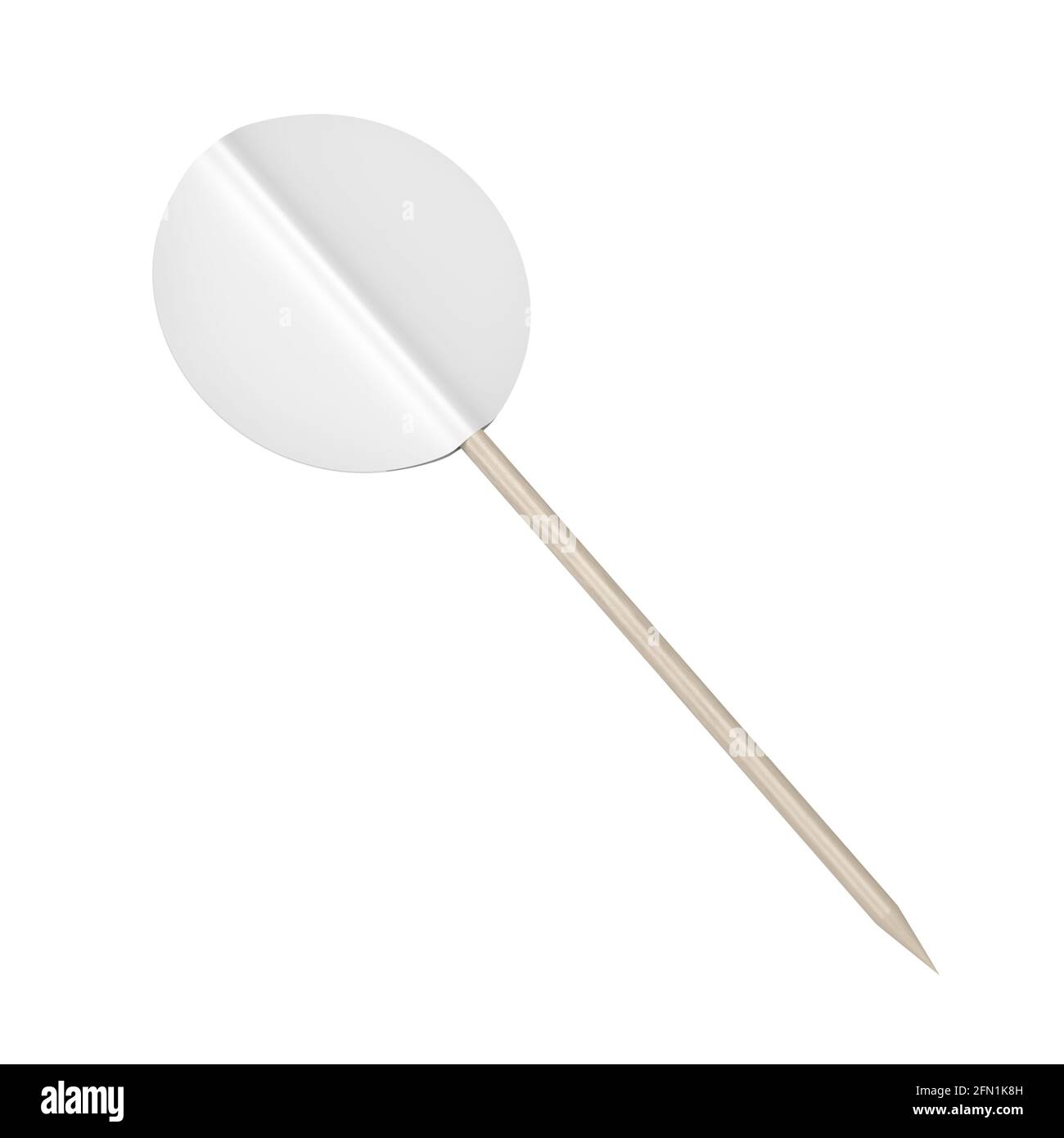 Blank round toothpick flag isolated on white background Stock Photo - Alamy
