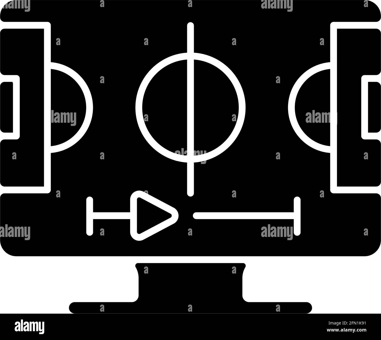 Soccer tv game illustration Black and White Stock Photos & Images - Alamy