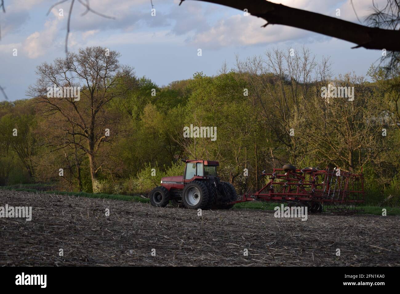 Tractor in Filed Stock Photo - Alamy