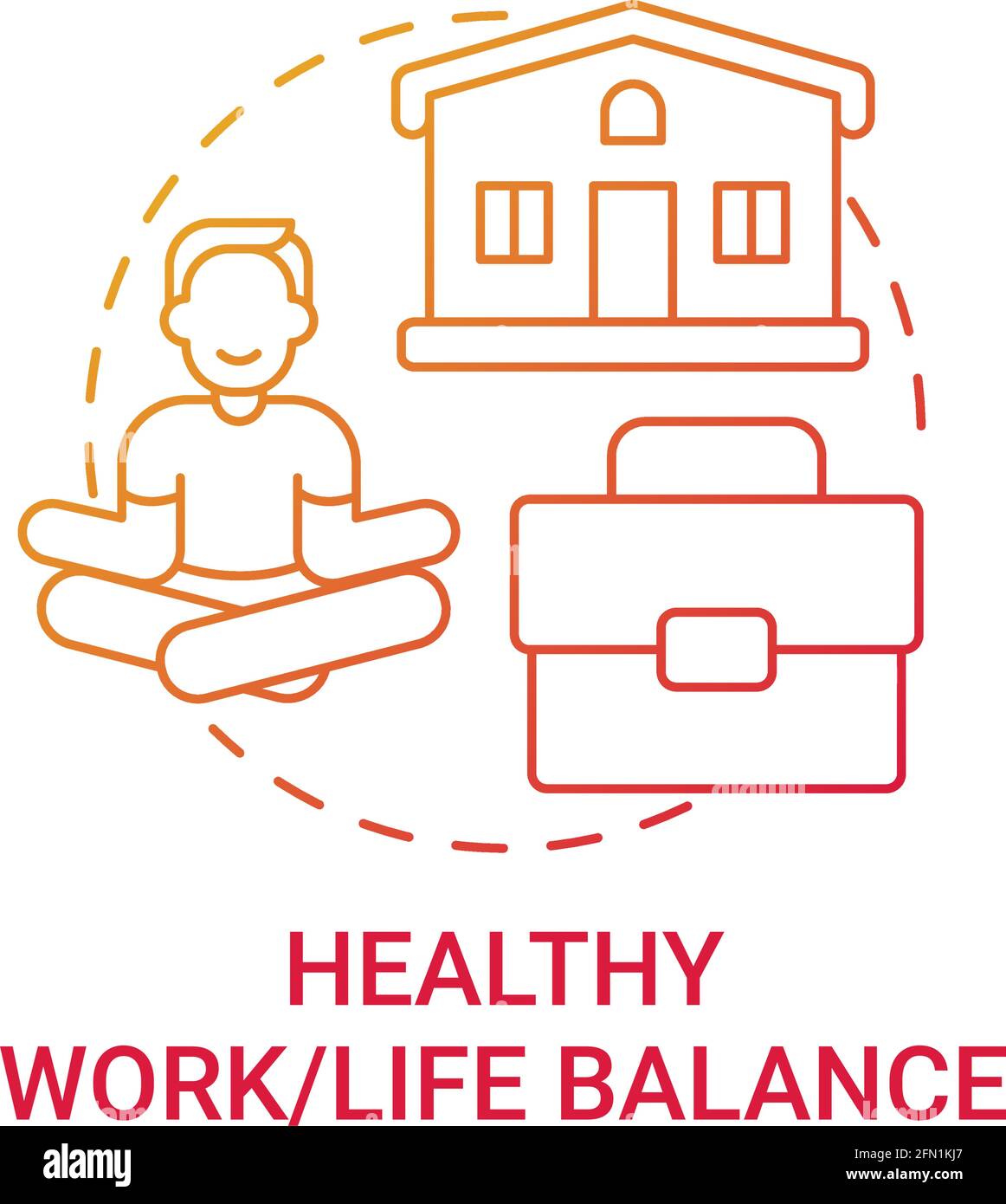 Healthy work-life balance concept icon Stock Vector Image & Art - Alamy