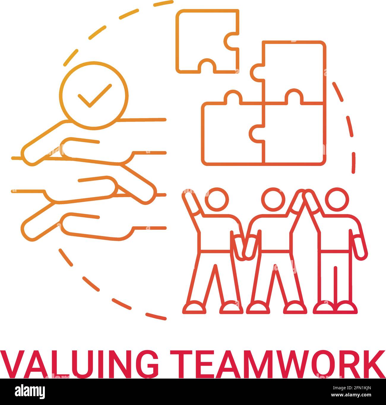 Valuing teamwork concept icon Stock Vector Image & Art - Alamy